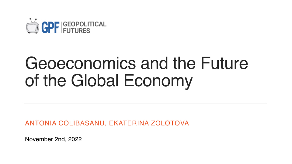 Live Discussion: Geoeconomics and the Future of the Global Economy ...
